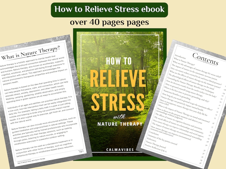 How to Relieve Stress With Nature Therapy Ebook | the Complete Guide to ...