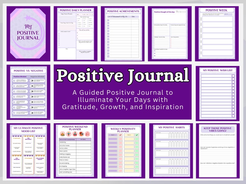 Positive Journal Printable | Positive Affirmations | Inspiring Daily ...