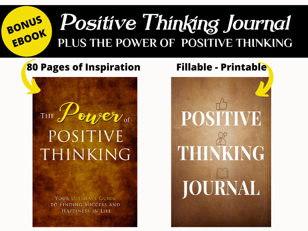 Positive Thinking Journal | Fillable PDF | Instant Download | Bonus ...