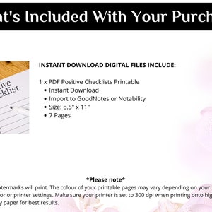 Positive Self-care Checklist | Positive Achievements Checklist ...