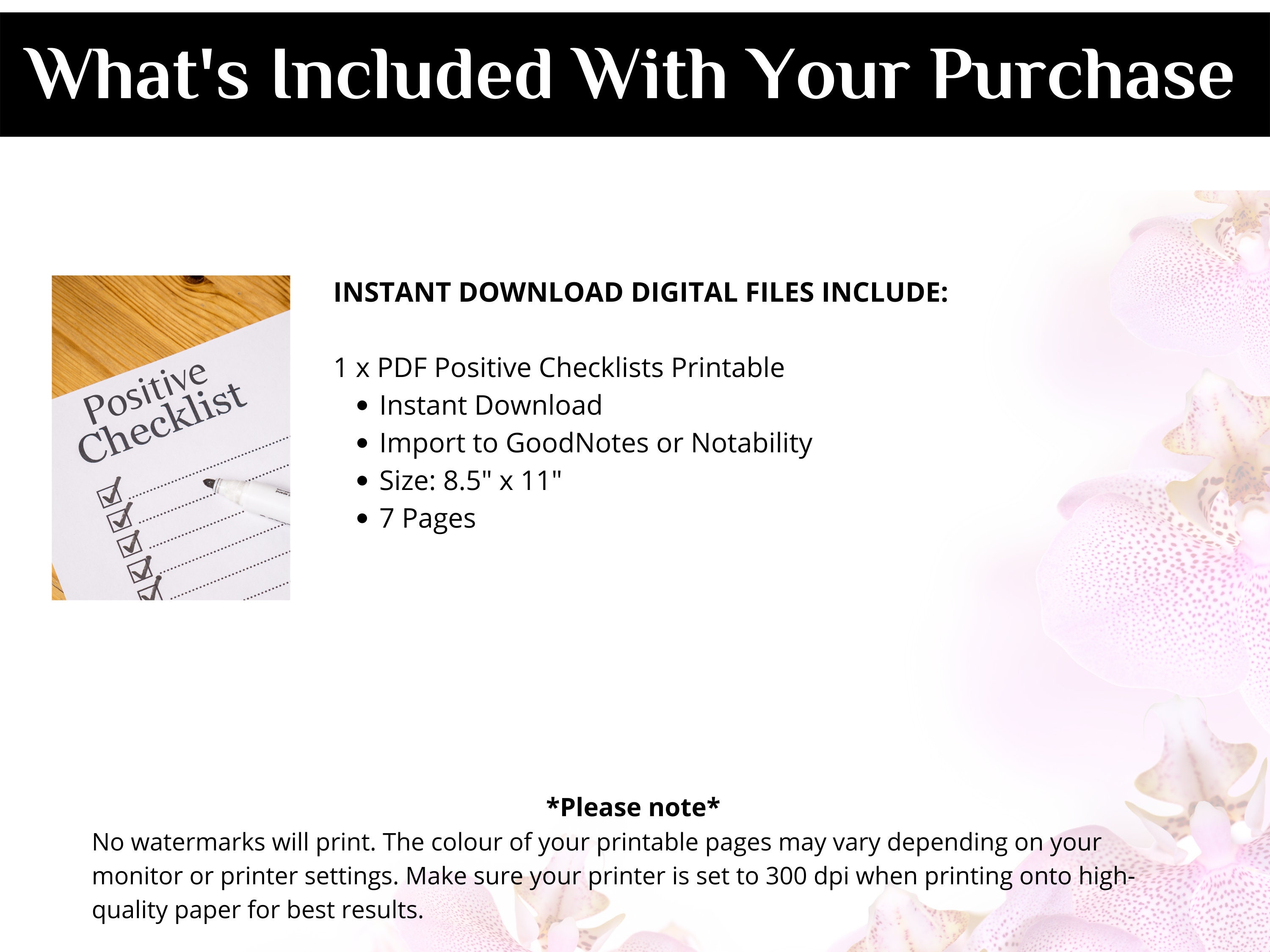 Positive Self-care Checklist Positive Achievements Checklist Positive ...