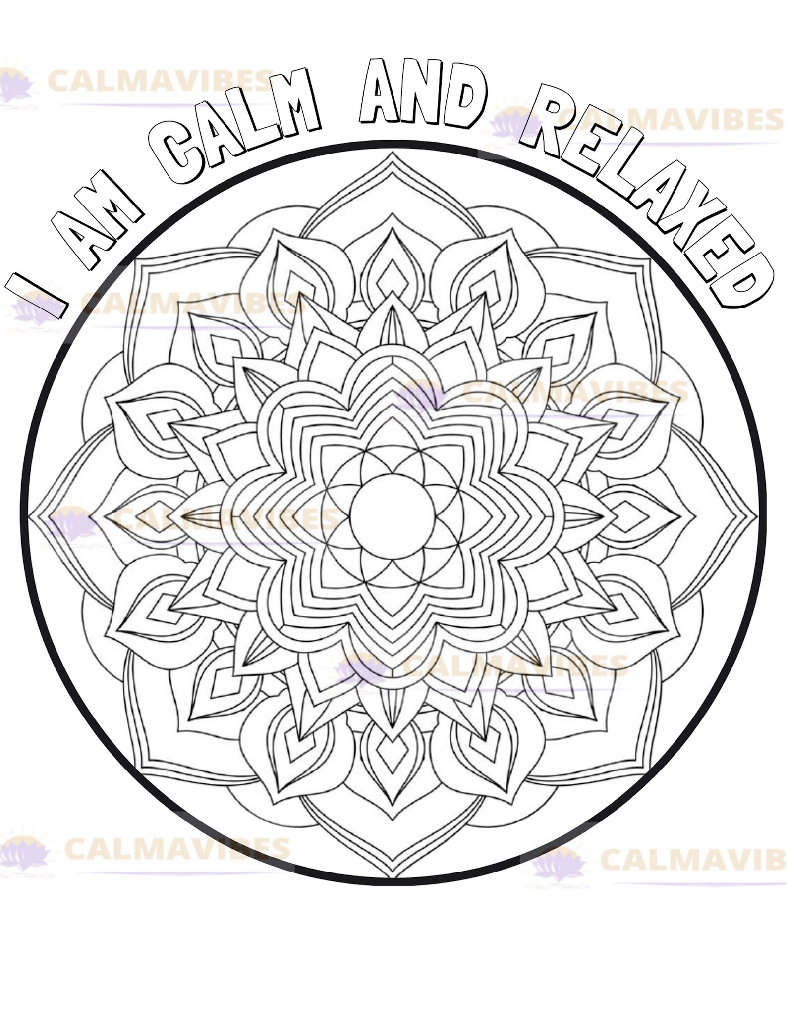 Mandalas Colouring With Affirmations | Stress Relief | Digital Download ...