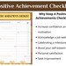 Positive Self-care Checklist Positive Achievements Checklist Positive ...