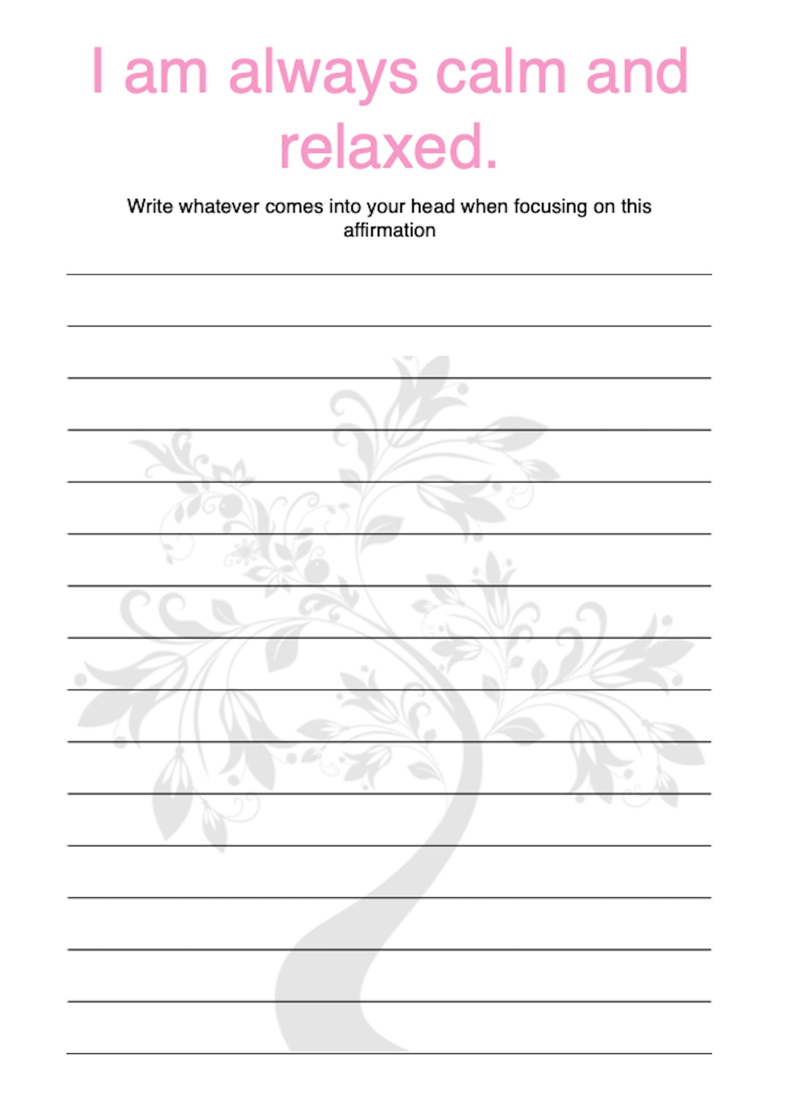 Digital Affirmation Notebook | Printable | Instant Download | - Etsy