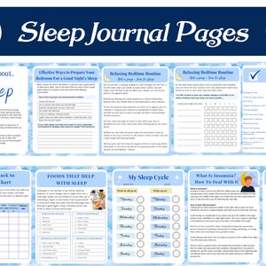Sleep Journal Printable | Tips for A Good Night's Sleep | Bedtime ...