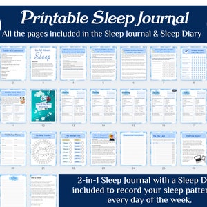 Sleep Journal Printable | Tips for A Good Night's Sleep | Bedtime ...