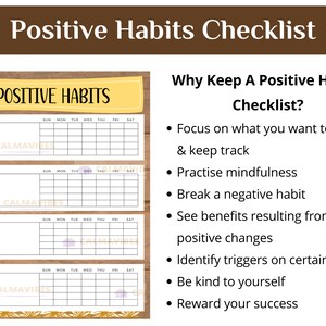 Positive Self-care Checklist | Positive Achievements Checklist ...