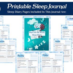 Sleep Journal Printable | Tips for A Good Night's Sleep | Bedtime ...