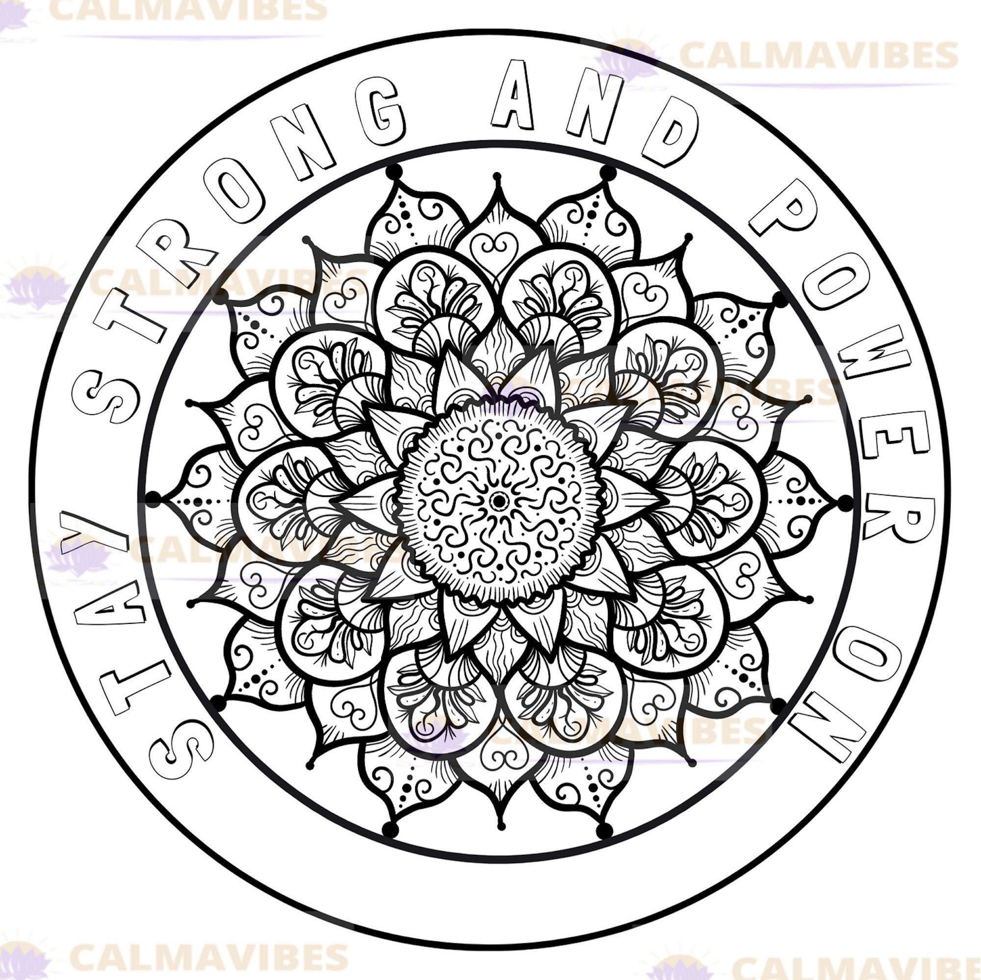 Mandalas Colouring With Affirmations | Stress Relief | Digital Download ...