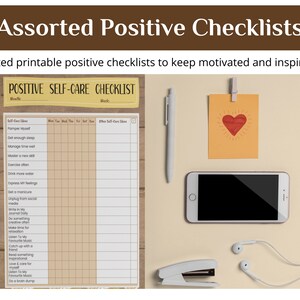 Positive Self-care Checklist | Positive Achievements Checklist ...