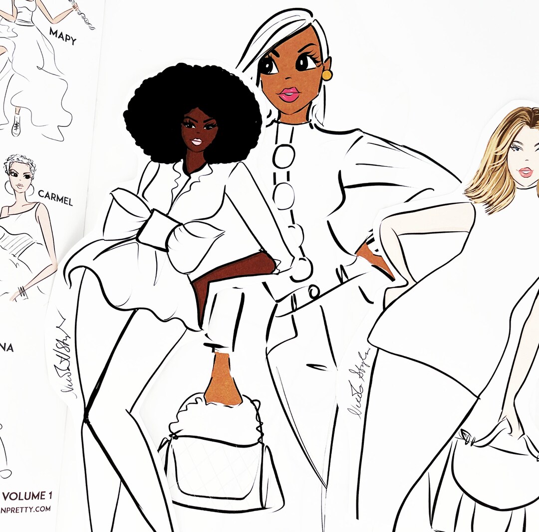 25 Color in Pretty Paper Doll Coloring Sheets With Skin Tone Colored In ...