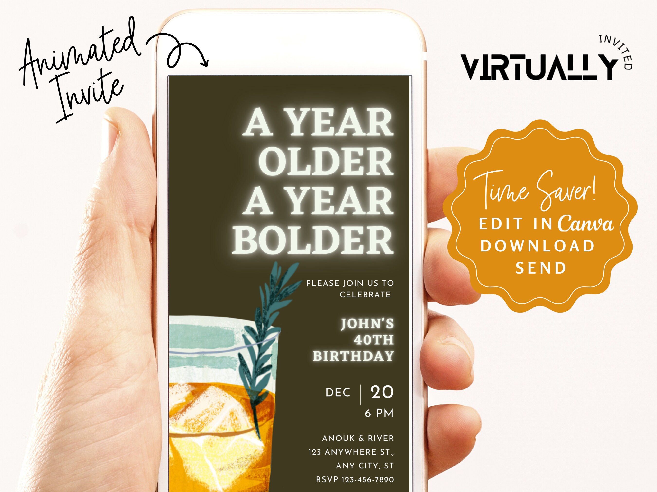 Editable Text Message Invitation, Canva Evite, Party Invitation ...