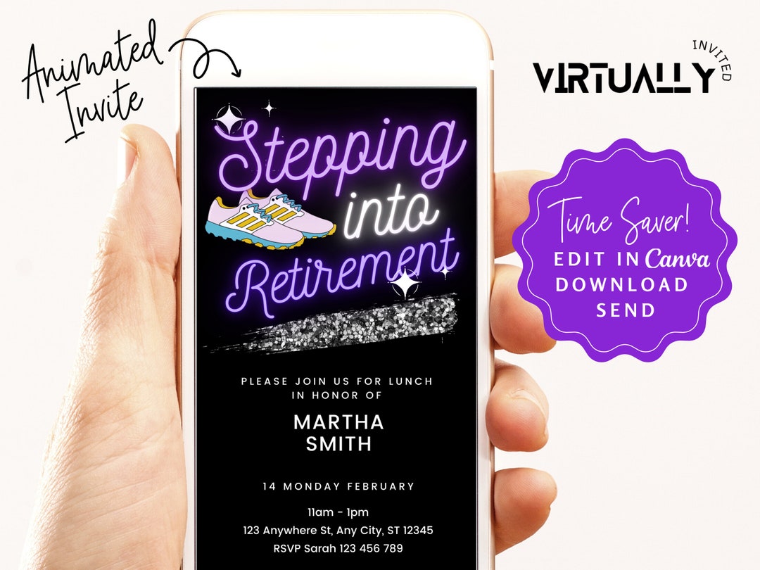 Electronic Retirement Party Invitation, Editable Retirement Party ...