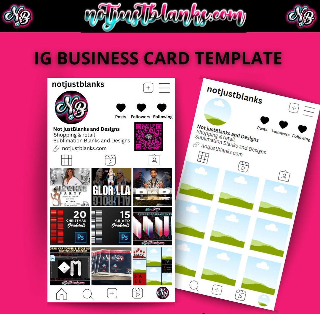 IG Business Card Template| Business Card| Canva Pro Template | Template ...