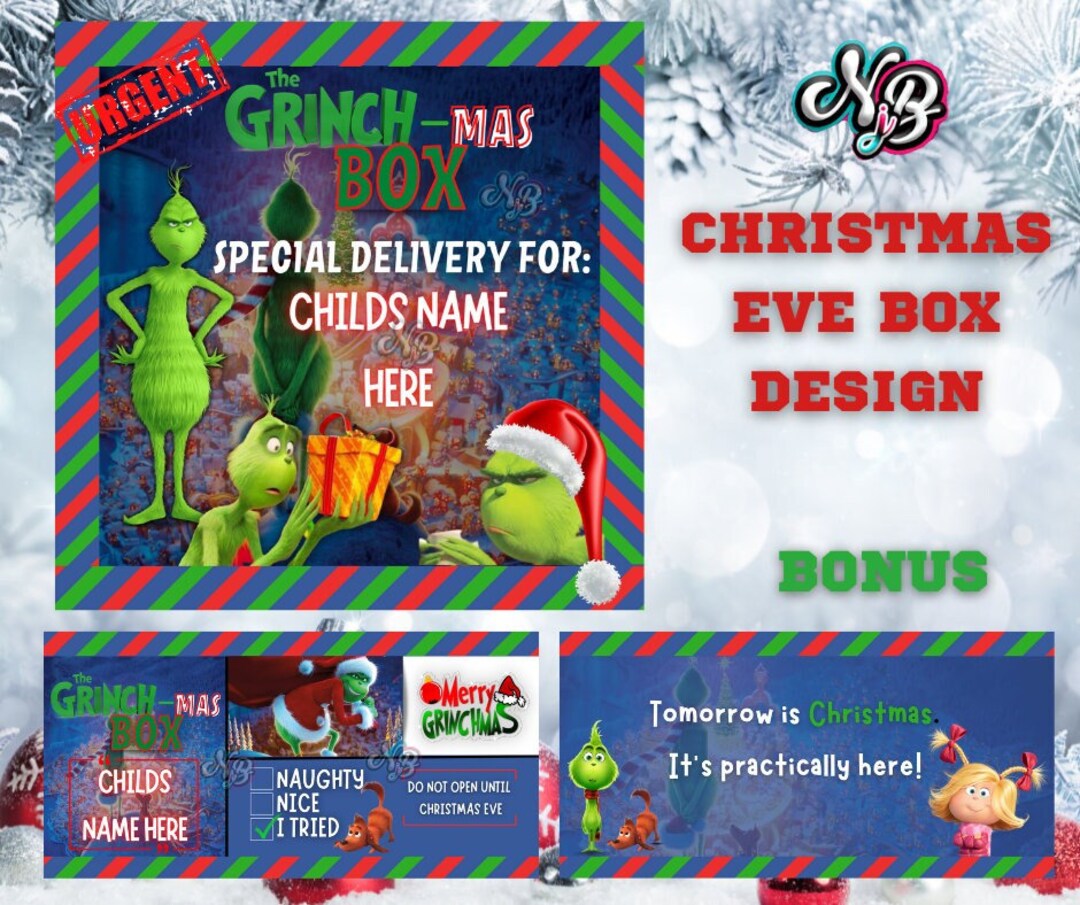 Grinchmas Eve Box Label - Etsy