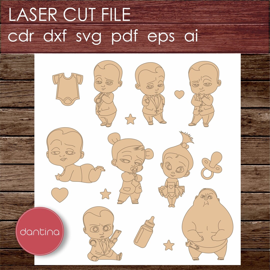 Boss Baby Laser Cut File Vector / Dxf Cdr Svg Ai Pdf / Instant Download ...