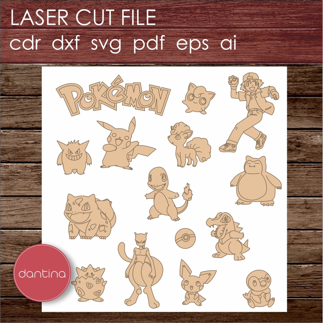 Pokemon Laser Cut File Vector / Dxf Cdr Svg Ai Pdf / Instant Download ...