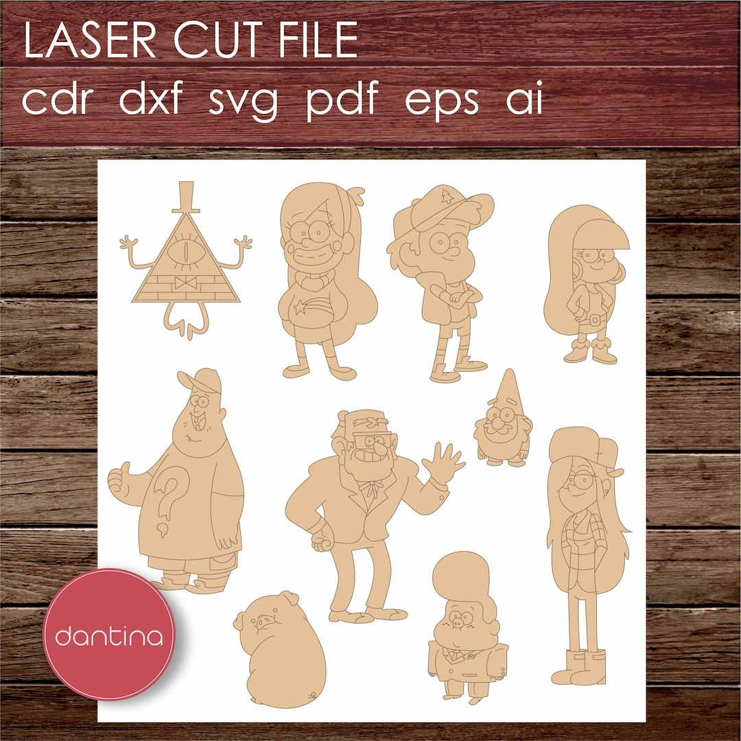 Gravity Falls Laser Cut File Vector / dxf cdr svg ai pdf / - Etsy México