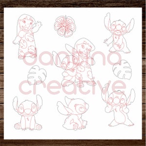 Lilo Stitch Laser Cut File Vector / dxf cdr svg ai pdf / instant ...