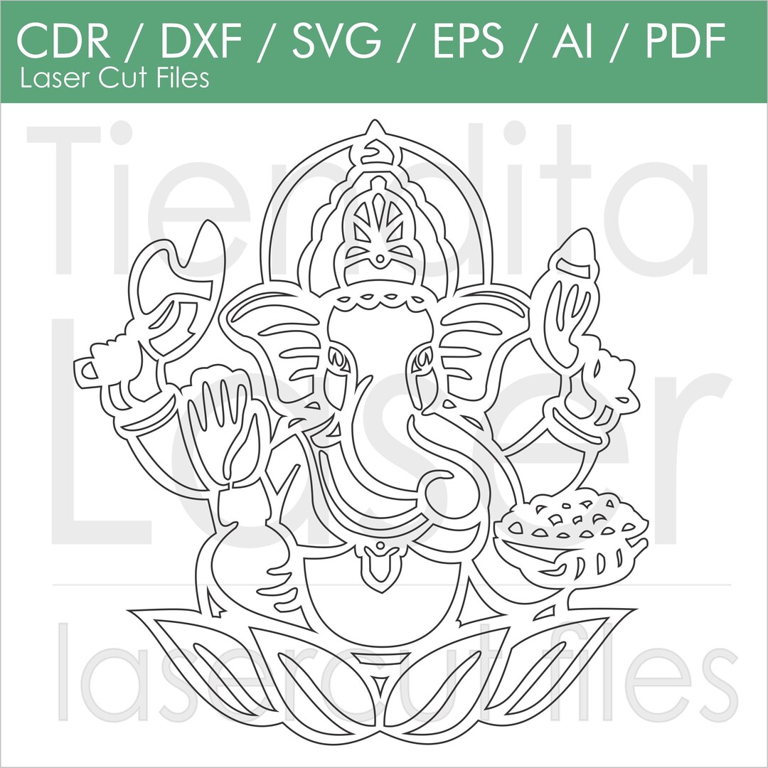 Ganesha Laser Cut File Vector, Dxf Cdr Svg Ai Pdf, Instant Download ...