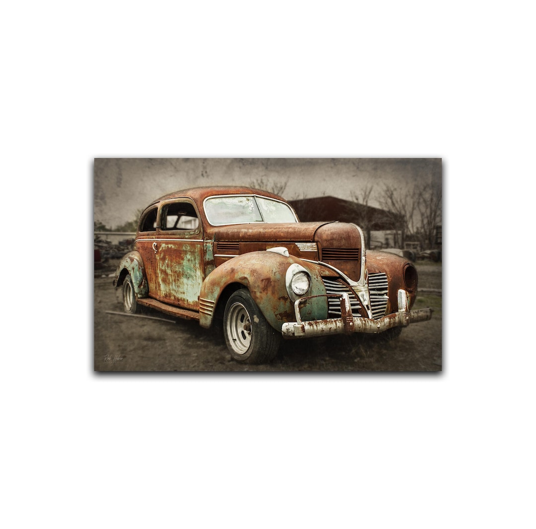 Rusty Old Dodge Gangster Car Fine Art Print, Retro Wall Decor - Etsy