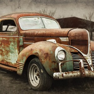 Rusty Old Dodge Gangster Car Fine Art Print, Retro Wall Decor - Etsy