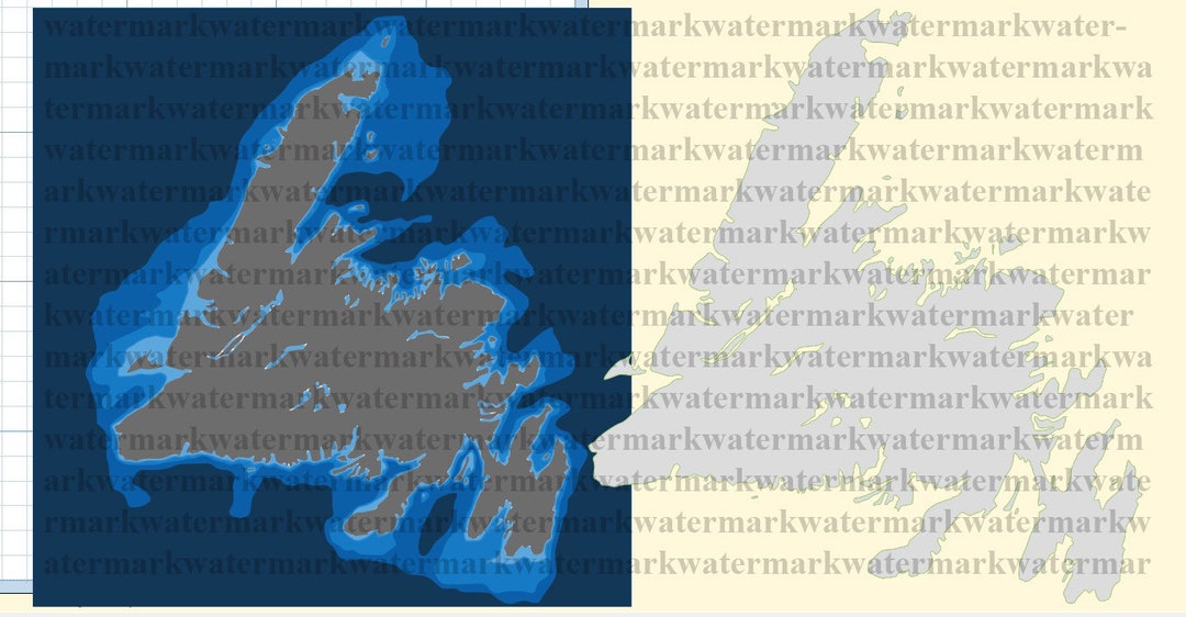 Newfoundland Canada Map. Single Layer and 5 Layered Version SVG PNG ...