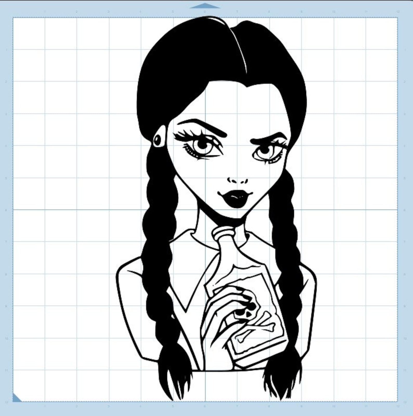 Mercredi Addams Famille Halloween SVG Cricut Silhouette Glowforge ...