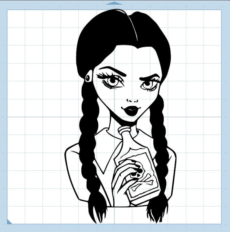 Wednesday Addams Family Halloween SVG Cricut Silhouette Glowforge ...