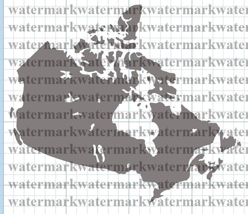 Canada Map SVG PNG PDF Cricut Silhouette Glowforge - Etsy Canada