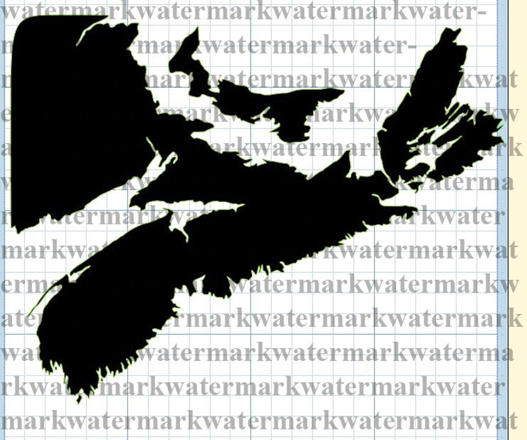Nova Scotia Canada Map PNG SVG Cricut Silhouette Glowforge - Etsy