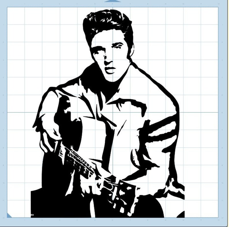 Elvis Presley Svg Cricut Silhouette Glowforge Etsy