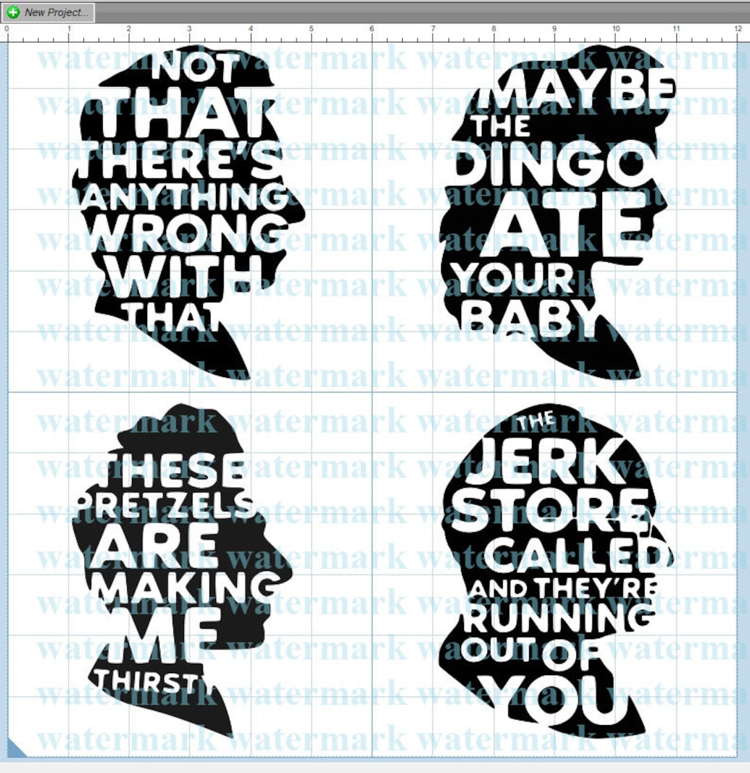 Seinfeld Silhouette SVG PNG JPEG Cricut Silhouette Glowforge - Etsy