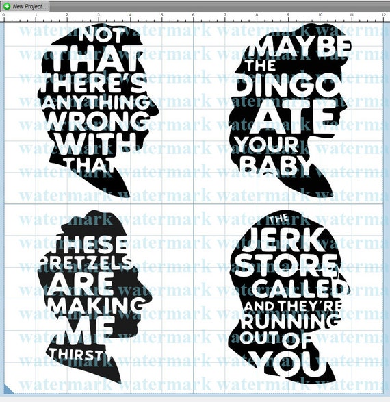 Seinfeld Silhouette SVG PNG JPEG Cricut Silhouette Glowforge - Etsy Canada