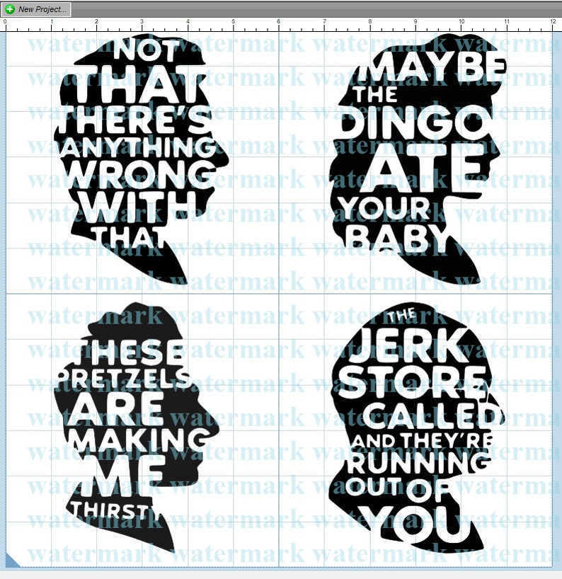 Seinfeld Silhouette SVG PNG JPEG Cricut Silhouette Glowforge - Etsy