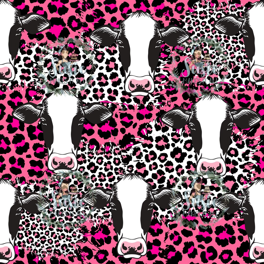 Cow on Leopard Print Seamless - Etsy