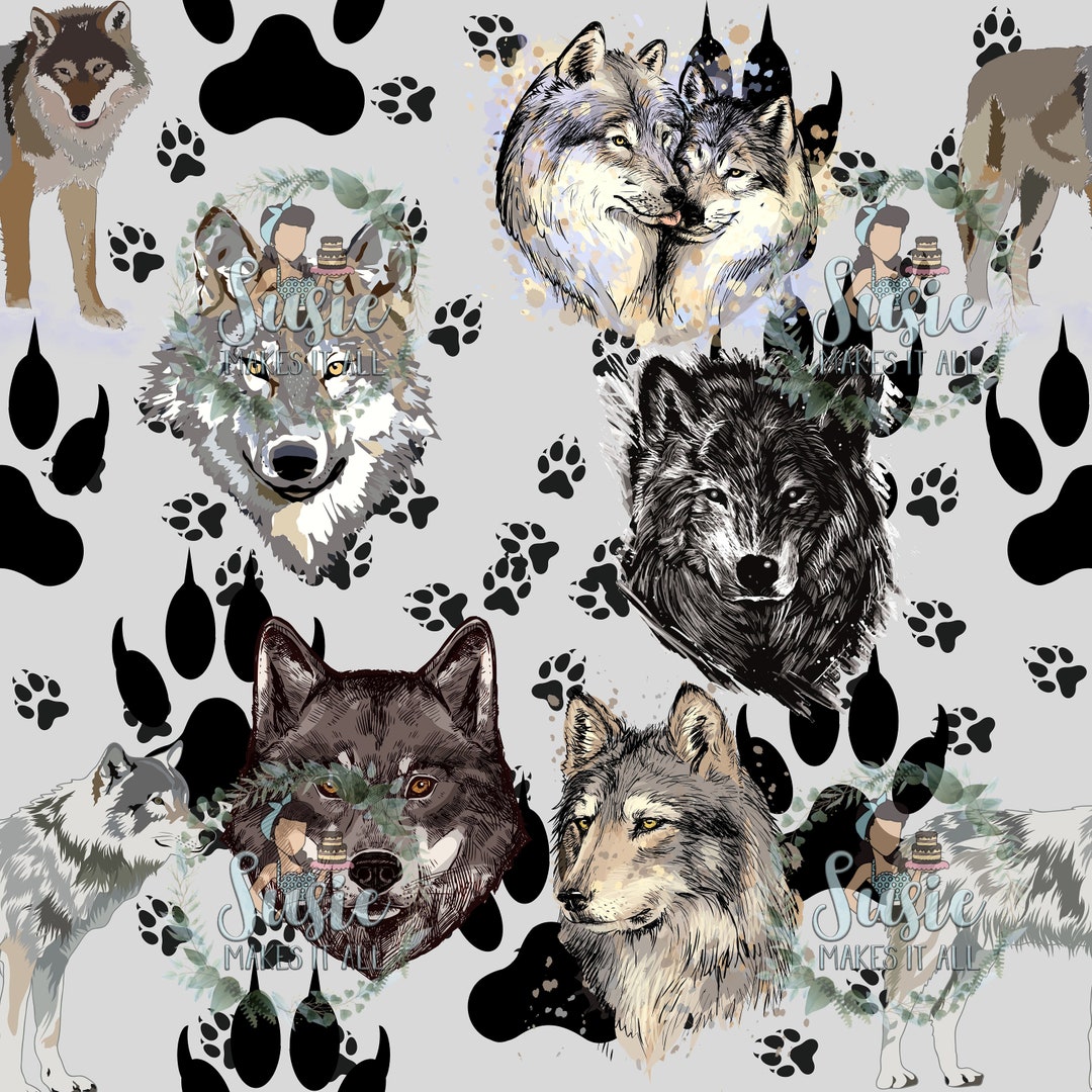 Wolf Pack Seamless File - Etsy