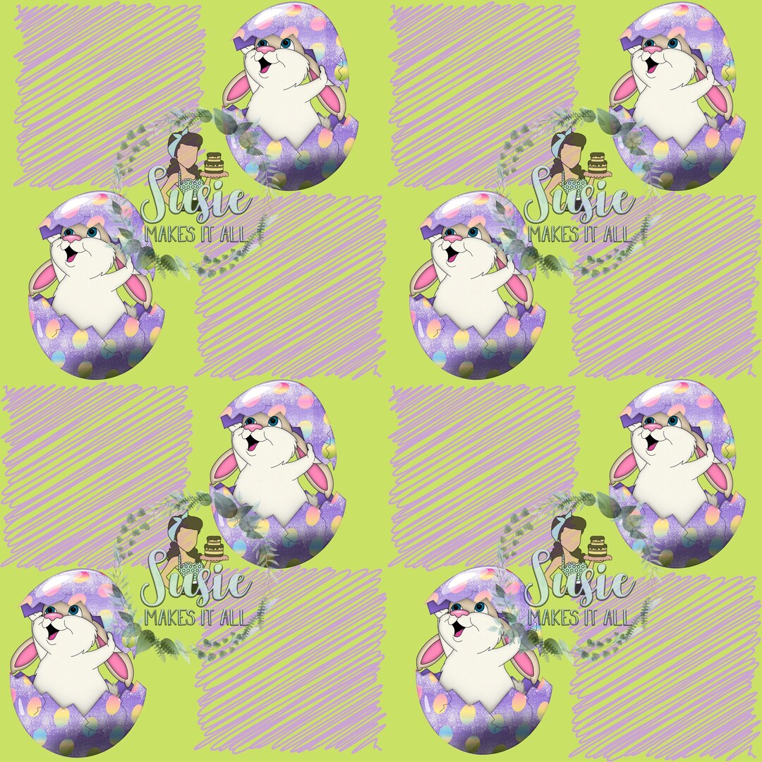 Easter Bunny in Egg Checkers Seamless File - Etsy