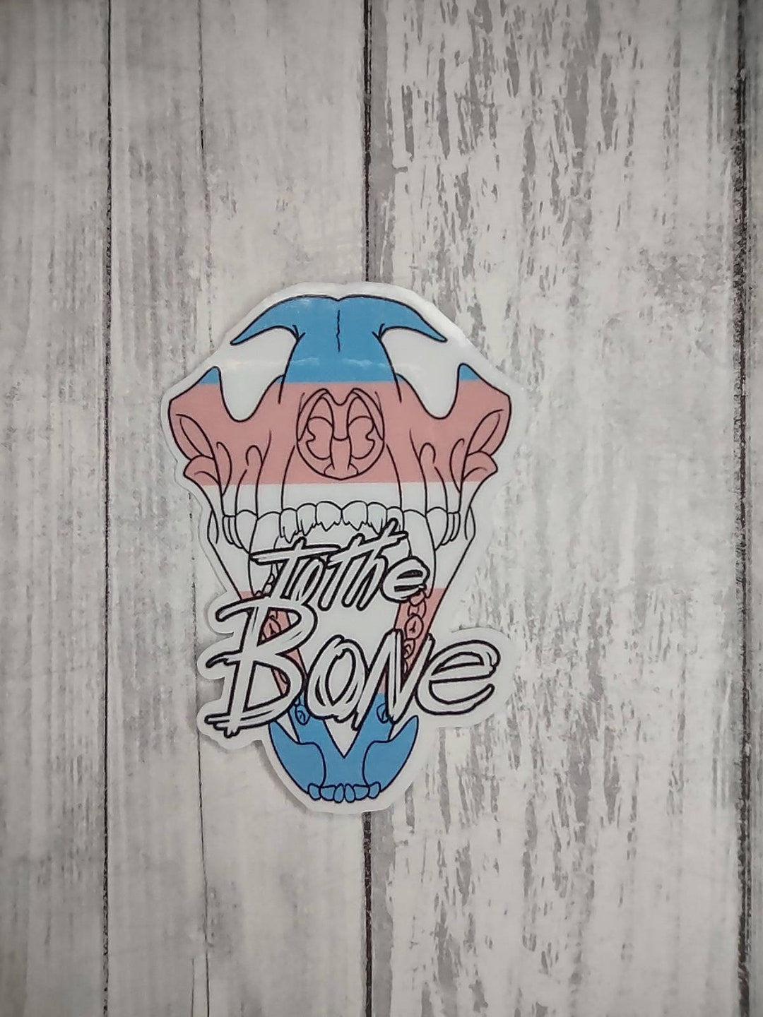 Wolf Skull Transgender Pride Flag Sticker Pride Pride - Etsy