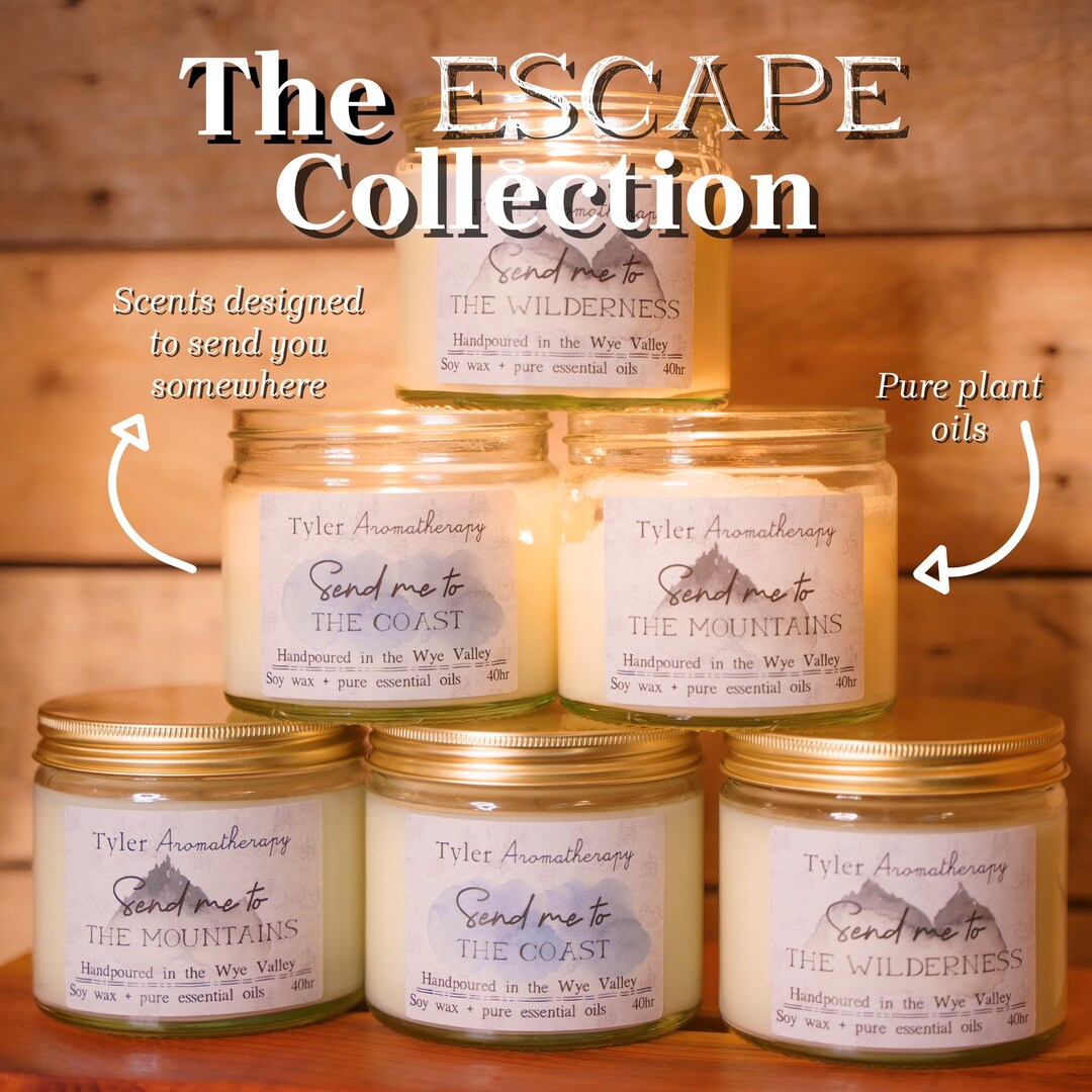 Nature Themed Handmade Soy Essential Oil Candles Large Candle Gift Set ...