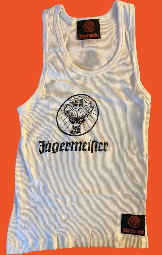 Jagermeister Womens White Tank Top Ribbed Logo NEW - Etsy