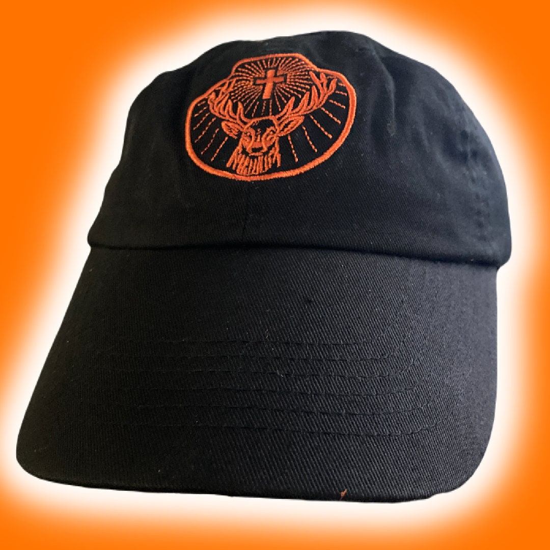 Jagermeister Adjustable Black Hat With Stag Logo in Orange - NEW - Etsy