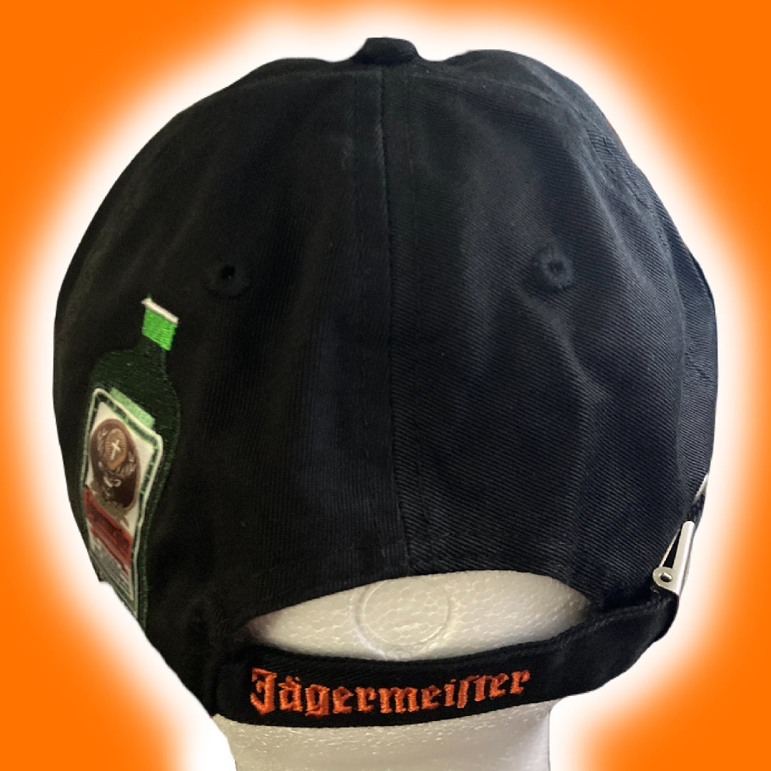 Jagermeister Adjustable Black Hat With Stag Logo in Orange - NEW - Etsy