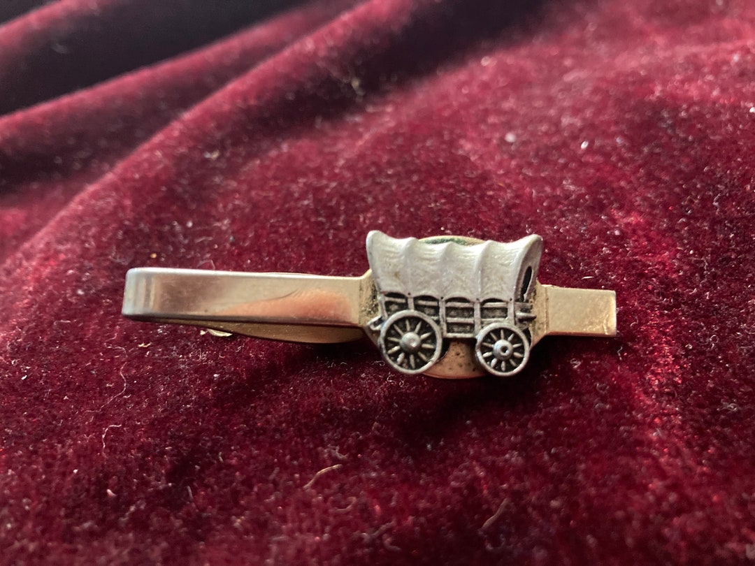 Vintage Stagecoach Wagon Tie Clip: Gold & Silver Finish - Etsy