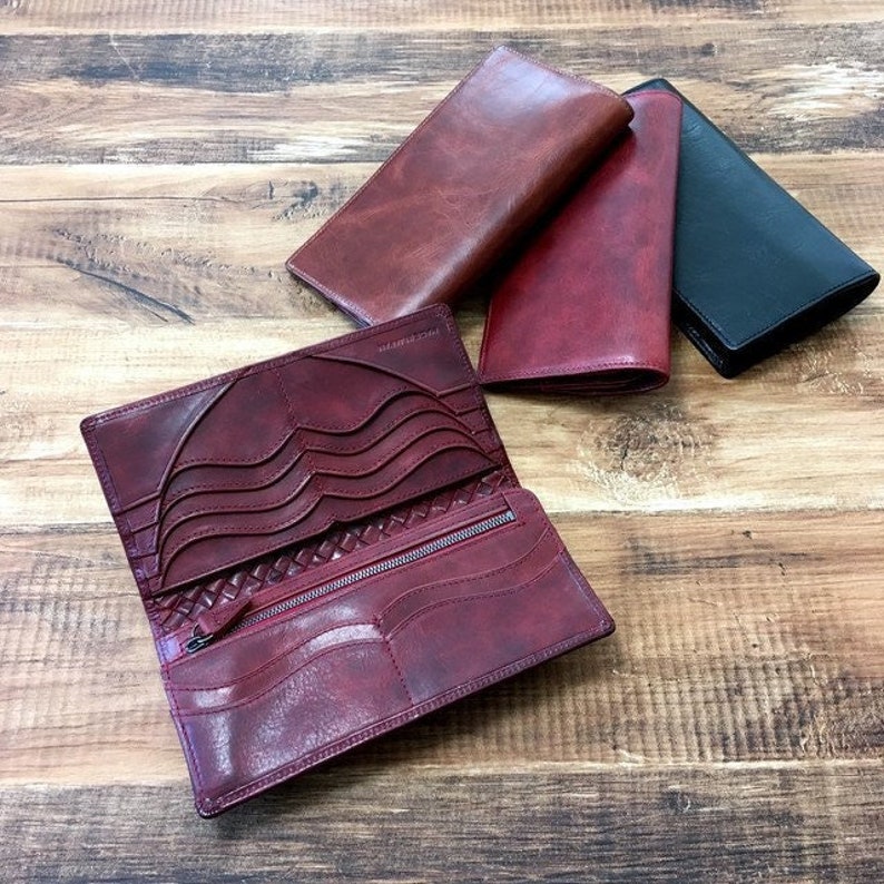 Bifold Long Wallet Basic Long Art Wallet Type2 Thin Long Wallet Compact ...