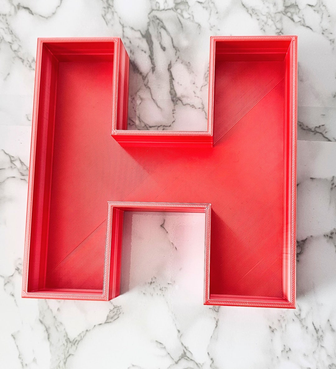 3D Printed Fillable Letter Boxes Silk White Red Great for Gifts ...