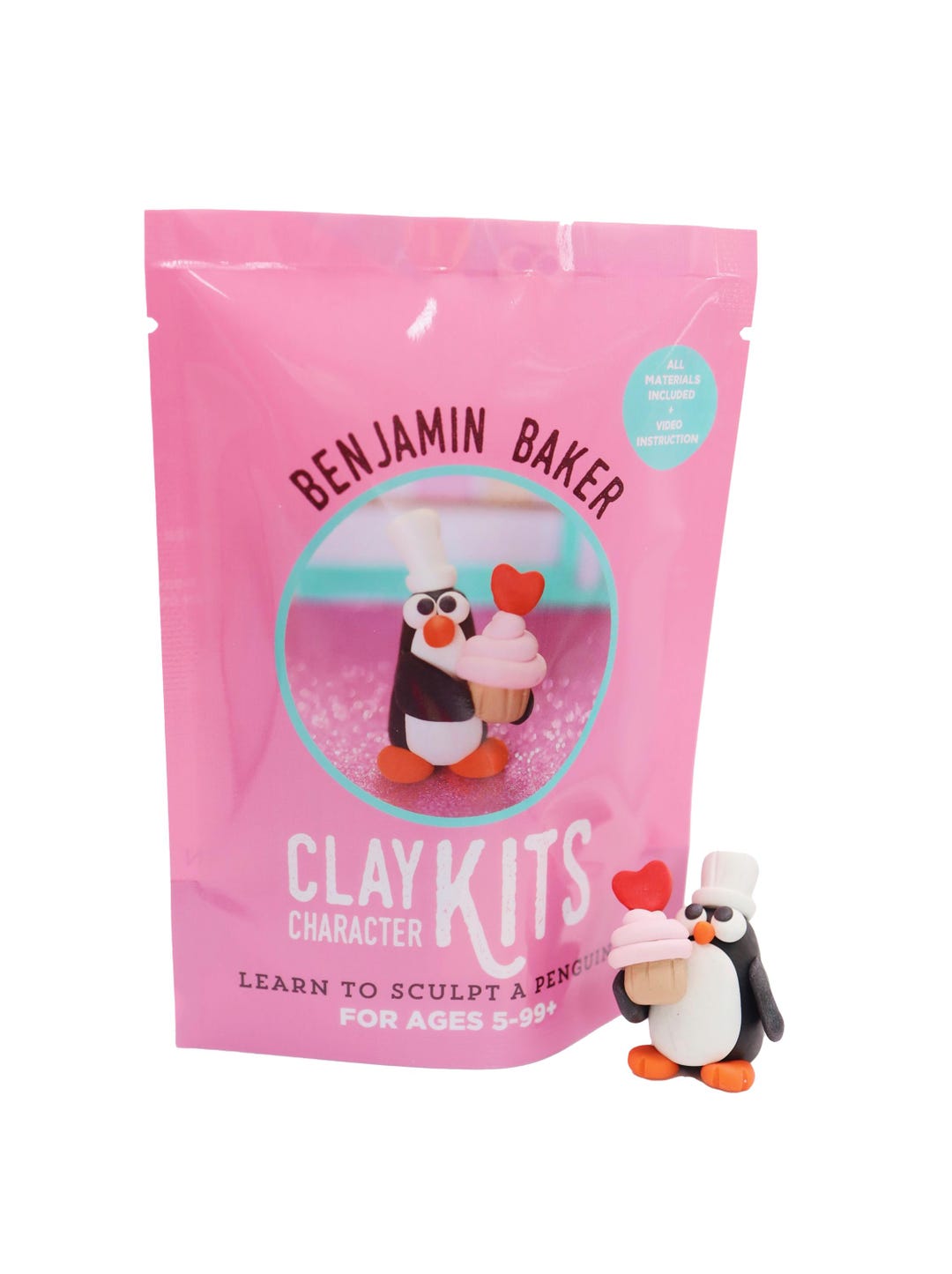Penguin DIY Polymer Clay Kit – Benjamin With Cupcake Figurine - Etsy