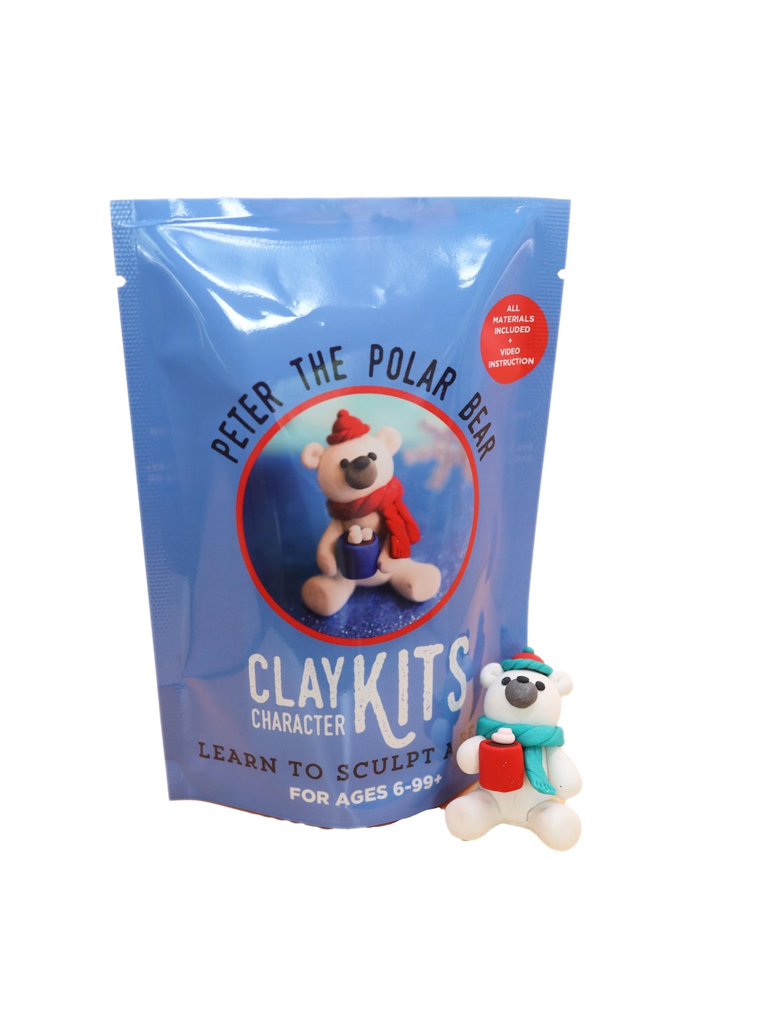 DIY Polymer Clay Kit – Peter the Polar Bear, Winter Craft - Etsy
