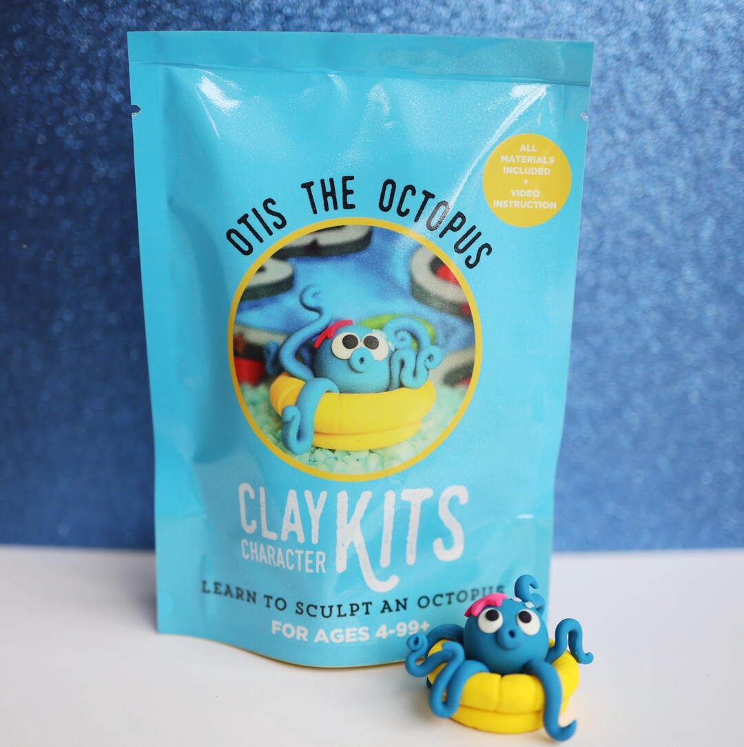 Otis the Octopus DIY Polymer Clay Kit: Fun Kids Craft - Etsy