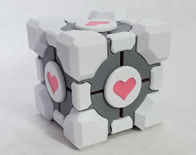 Portal Weighted Companion Cube - Aperture Science, Inc - 3D Print - Etsy